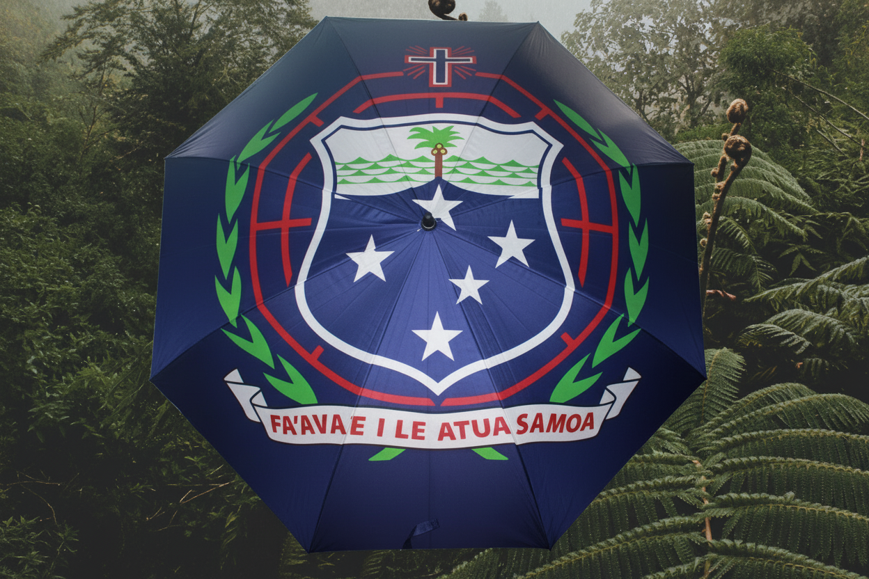 Samoan Coat Of Arms Umbrella – Whetū & Kau